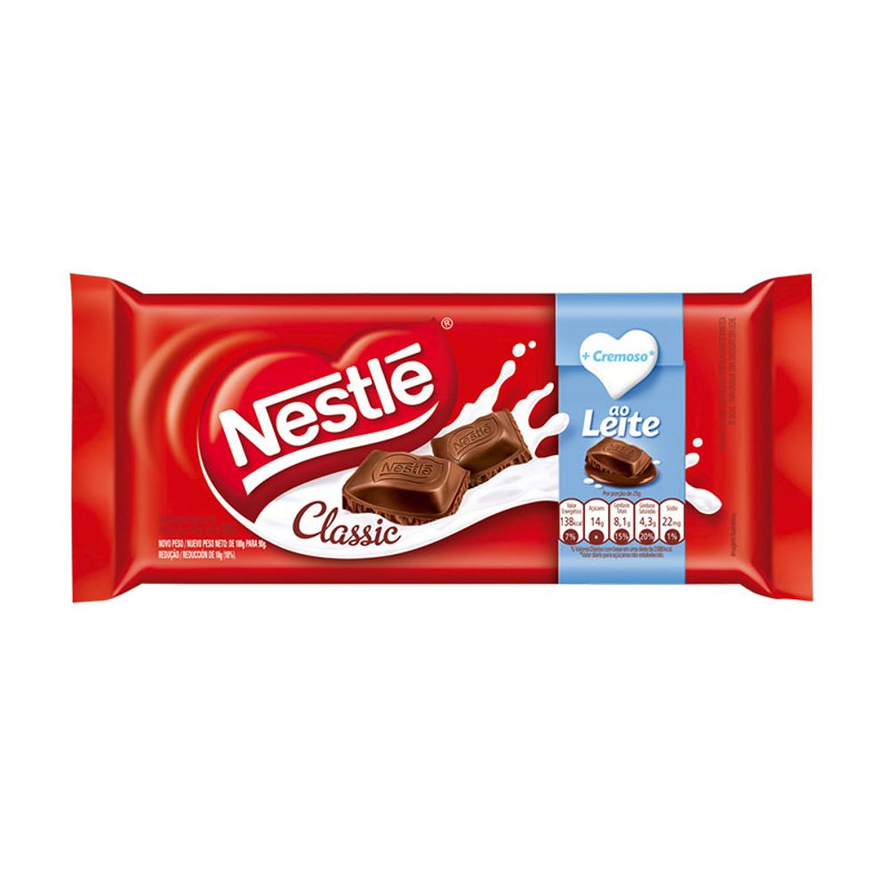 Barra Chocolate Nestlé Classic 90G - Azul Atacarejo